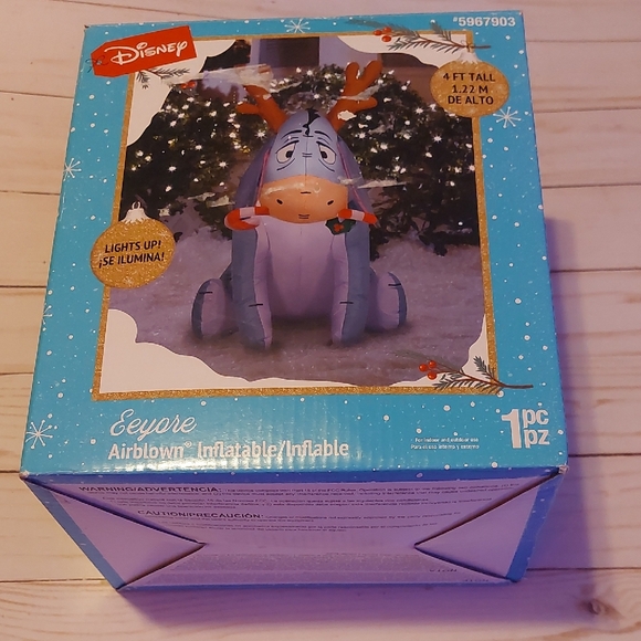Disney | Holiday | Disney Eeyore Holiday Inflatable With Lights | Poshmark